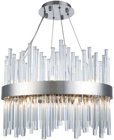 Elegant 3000D20C Dallas Chrome Halogen Pendant Light Fixture - ELE-3000D20C