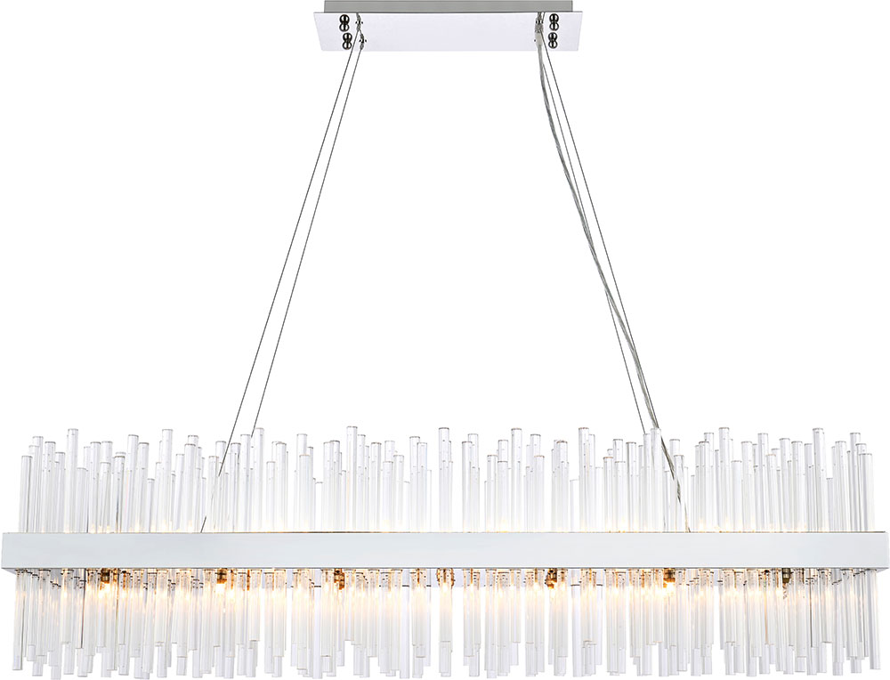 Elegant 3000G48C Dallas Contemporary Chrome Island Light Fixture - ELE ...