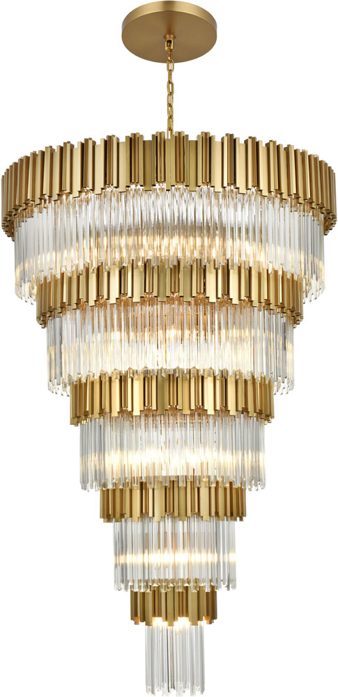 Elegant 3400GR48SG Willow Contemporary Satin Gold Entryway Light ...