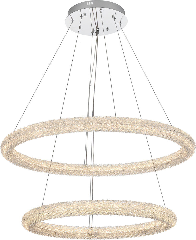 Elegant 3800G36C Bowen Chrome LED Drop Ceiling Lighting - ELE-3800G36C
