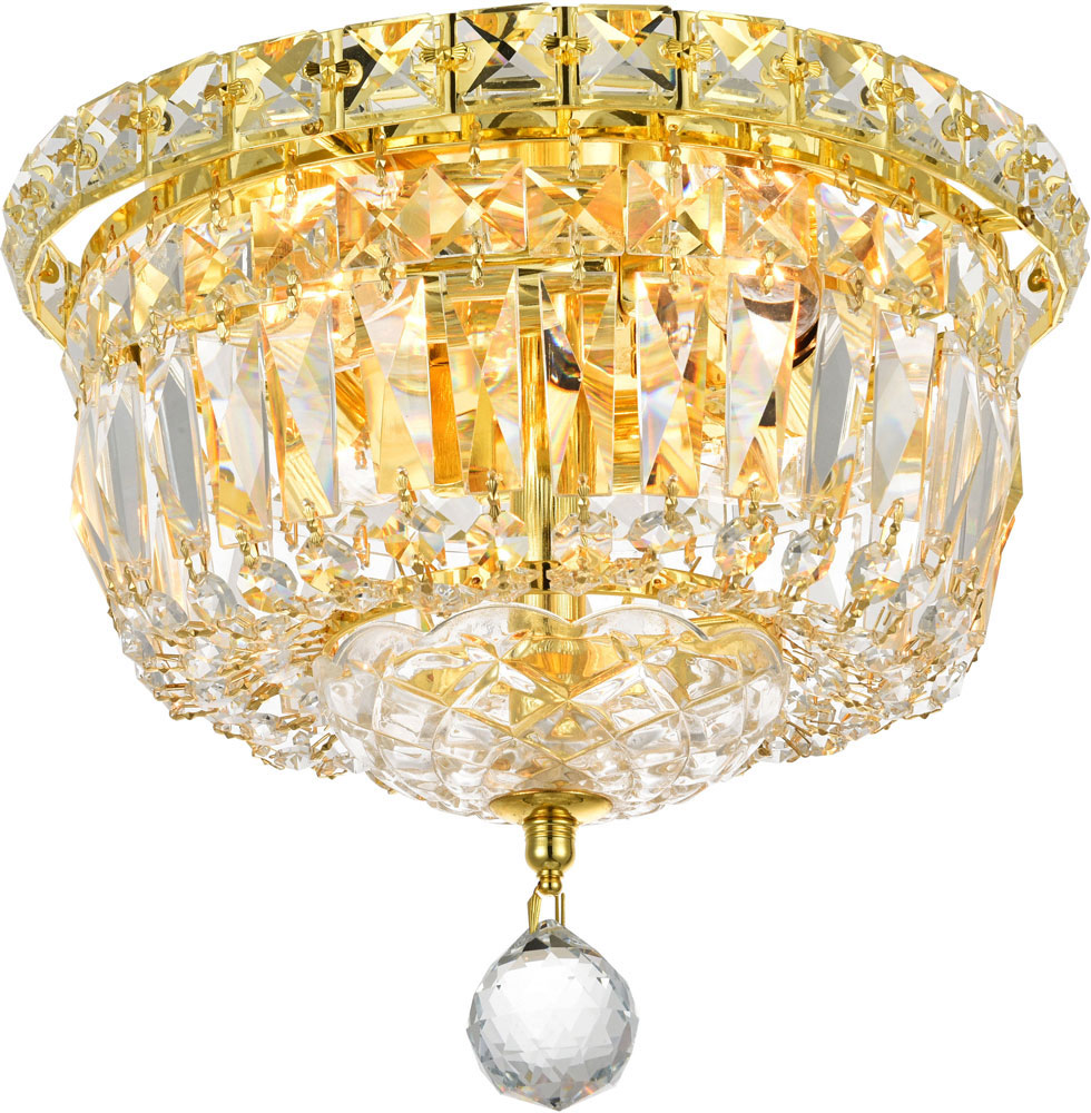 Elegant LD2528F10G Wiley Gold Ceiling Light Fixture - ELE-LD2528F10G