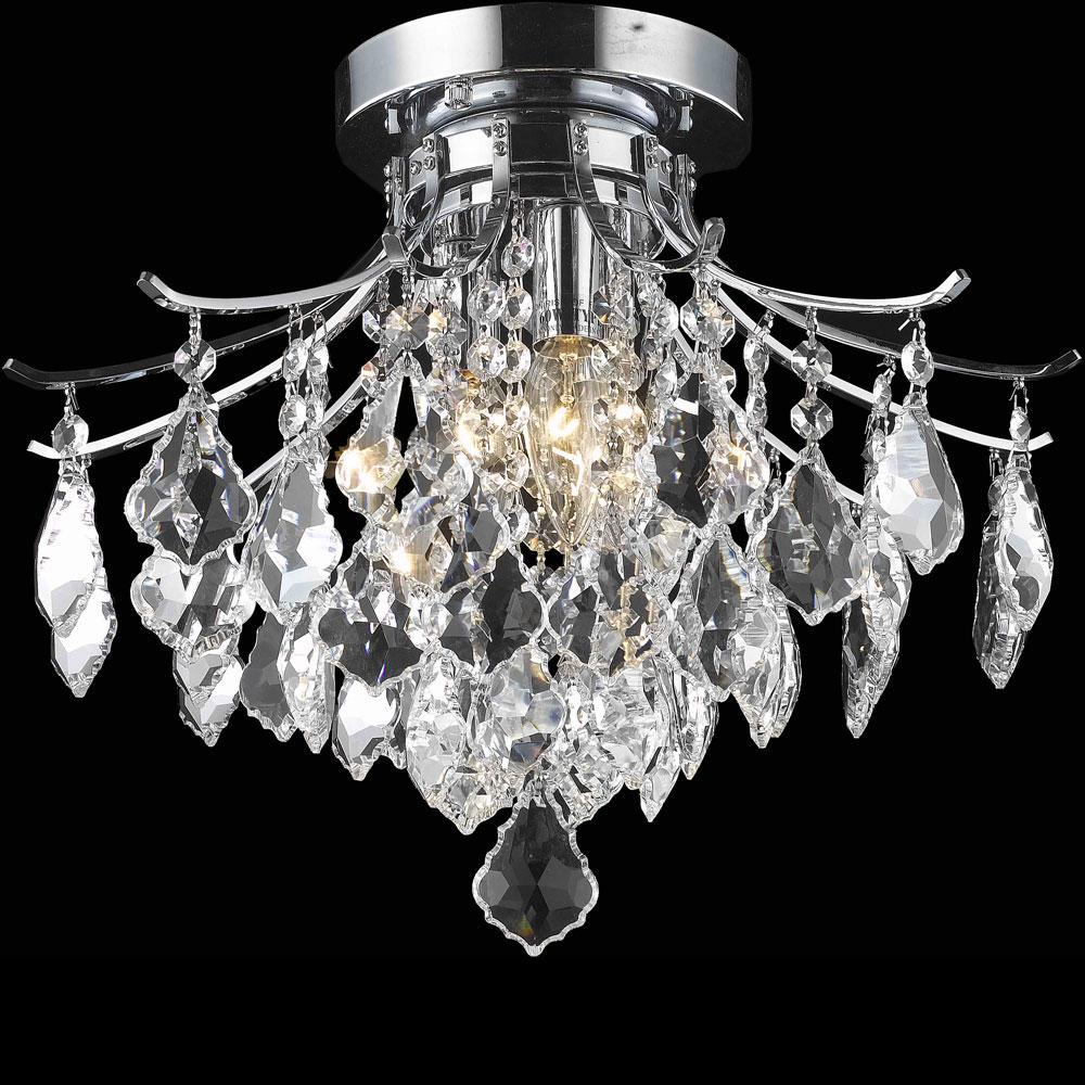 Elegant LD8100F16C Amelia Chrome 16" Overhead Light Fixture - ELE ...