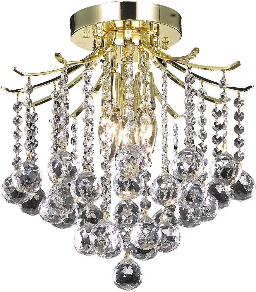 Elegant LD8200F12G Amelia Gold 12" Overhead Light Fixture - ELE-LD8200F12G