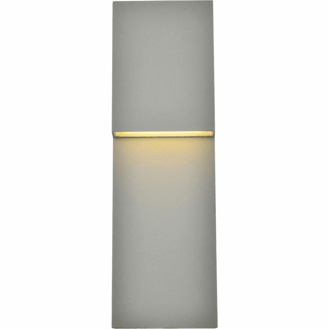 Elegant LDOD4001S Raine Modern Silver LED Outdoor Wall Sconce Lighting ...