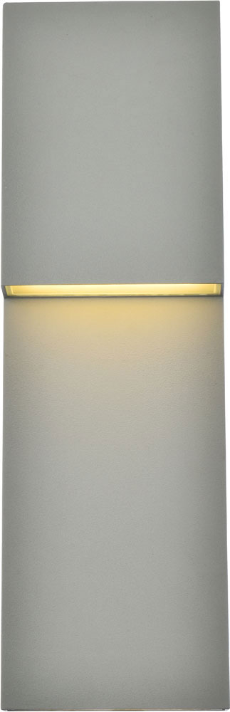 Elegant LDOD4001S Raine Modern Silver LED Outdoor Wall Sconce Lighting ...
