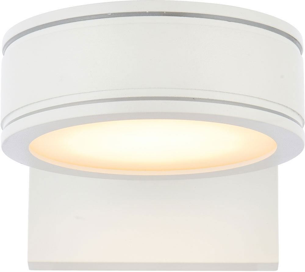 Elegant LDOD4018WH Raine Contemporary White LED Outdoor Wall Sconce ...
