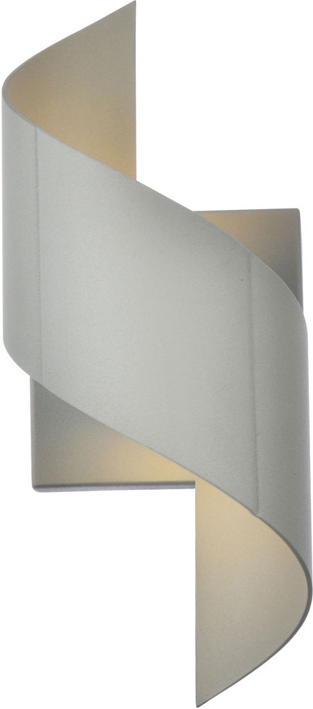 Elegant LDOD4034S Raine Modern Silver LED Outdoor Wall Light Sconce ...