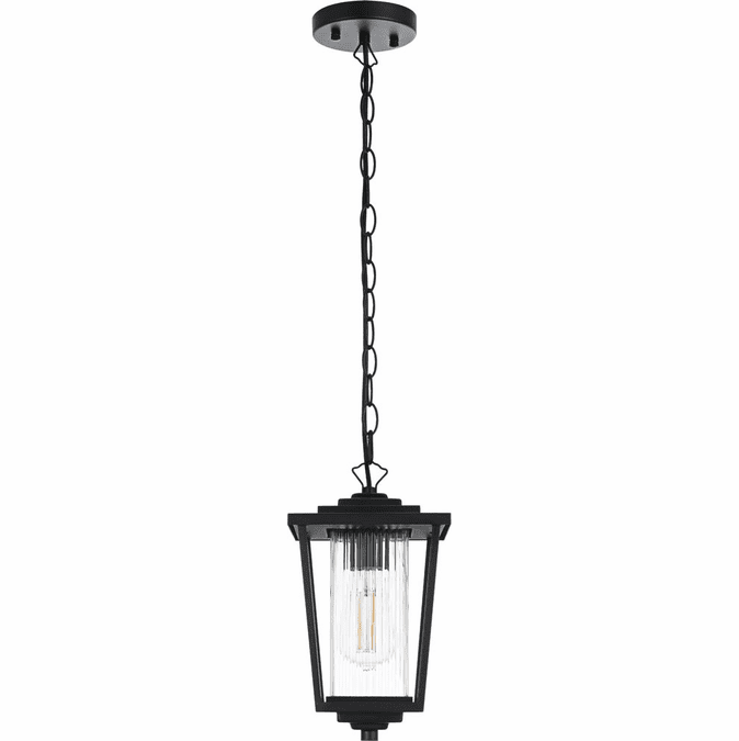 Elegant OD305H13BK York Modern Black Outdoor Pendant Lighting Fixture ...