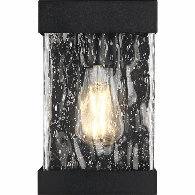 Elegant OD371W10BK Thompson Contemporary Black Outdoor Wall Sconce ...