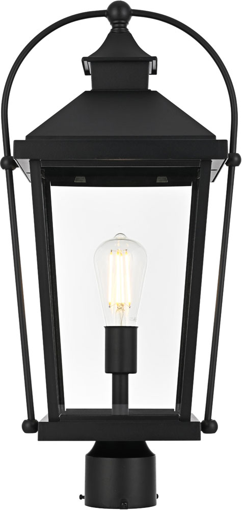 Elegant OD605P23BK Luz Modern Black Exterior Post Lighting Fixture ...