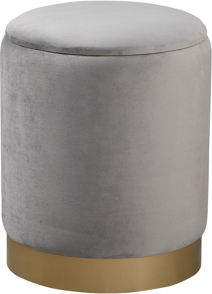 Elegant OT1015GY Ozman Contemporary Gray Ottoman - ELE-OT1015GY