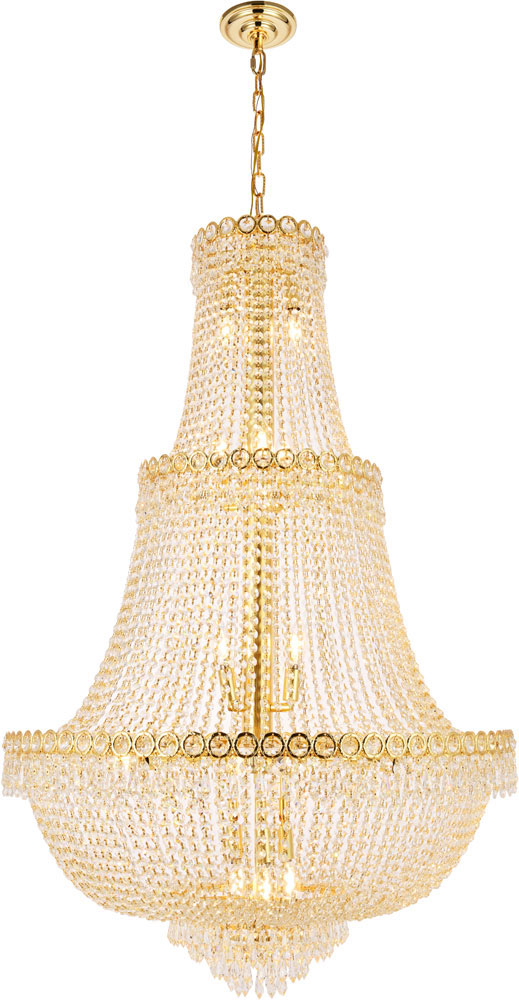 Elegant V1900G30G/RC Century Gold Drop Lighting Fixture - ELE-V1900G30G-RC