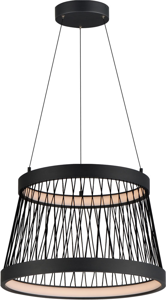 ET2 E20982-BK Loom Contemporary Black LED Hanging Light - ET-E20982-BK