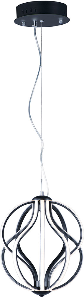 ET2 E21172-BK Aura Contemporary Black LED Mini Hanging Light Fixture - ET-E21172-BK