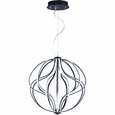 ET2 E21172-BK Aura Contemporary Black LED Mini Hanging Light Fixture - ET-E21172-BK