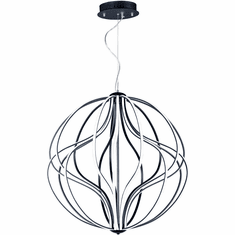 ET2 E21172-BK Aura Contemporary Black LED Mini Hanging Light Fixture - ET-E21172-BK