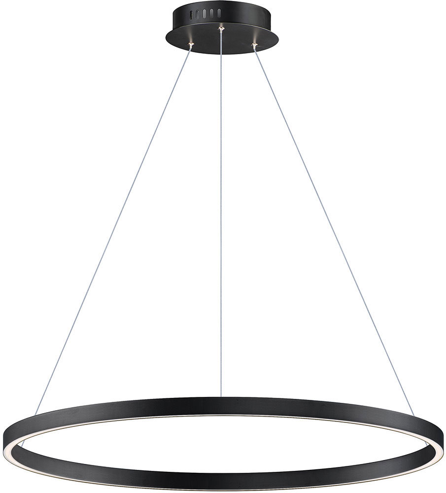 ET2 E22726-BK Groove Modern Black LED 32" Hanging Light Fixture - ET-E22726-BK