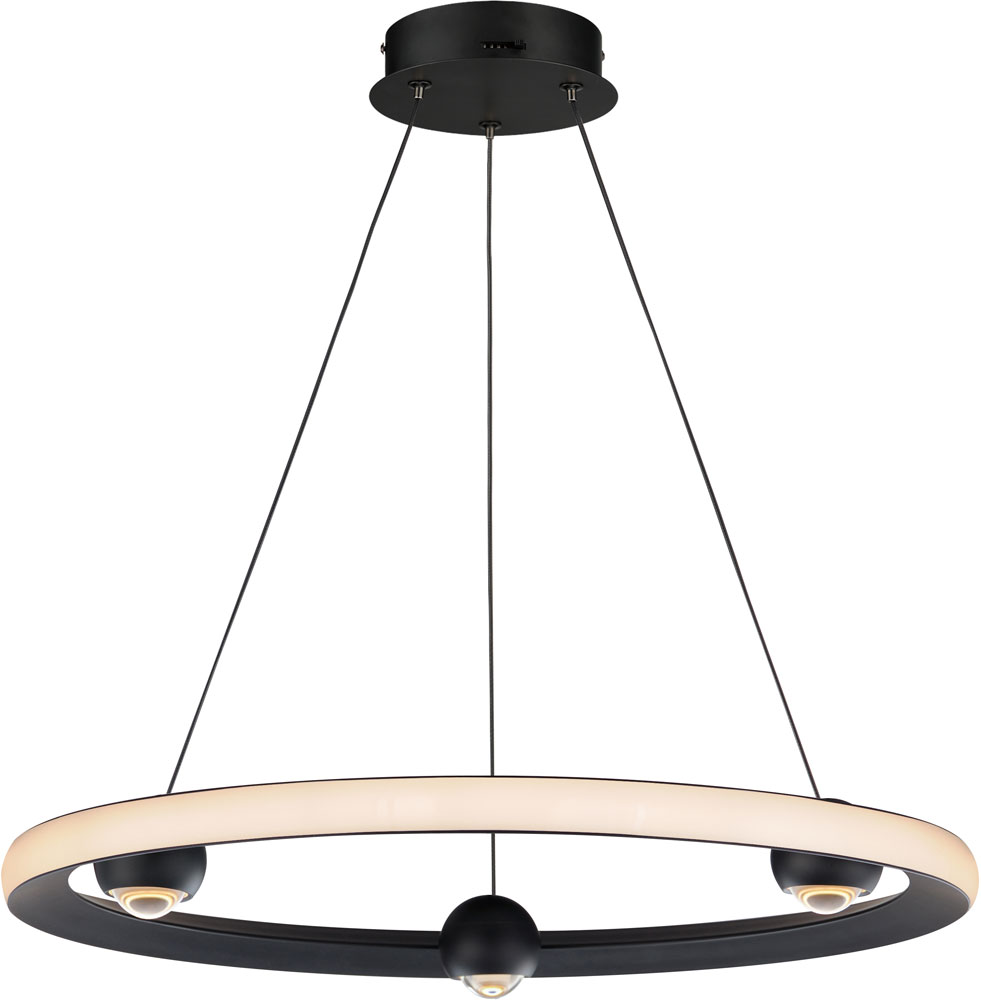 ET2 E23512-BK Nodes Modern Black LED 24" Pendant Hanging Light - ET-E23512-BK