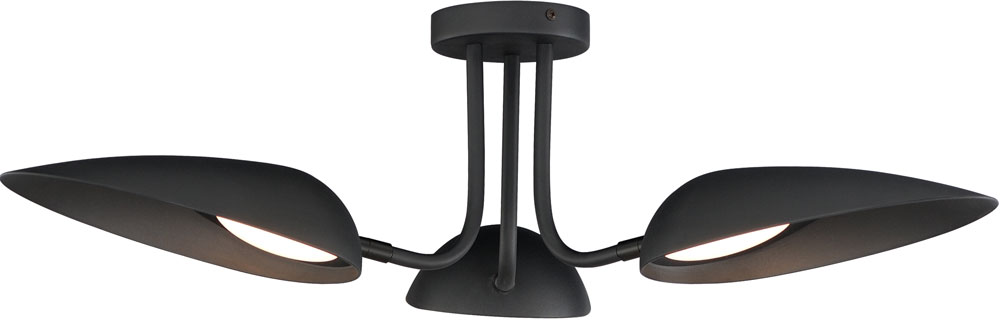 ET2 E24094-BK Marsh Contemporary Black LED Flush Mount Light Fixture - ET-E24094-BK