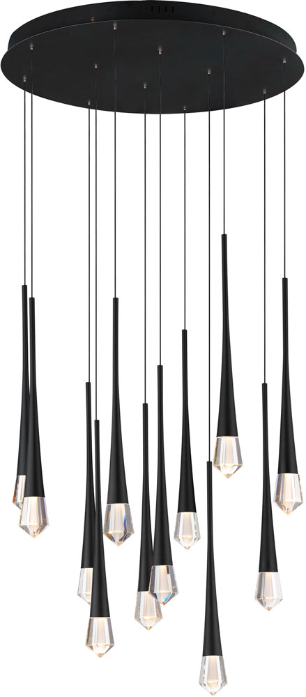 ET2 E24229-122BK Pierce Black LED Multi Drop Lighting Fixture - ET ...