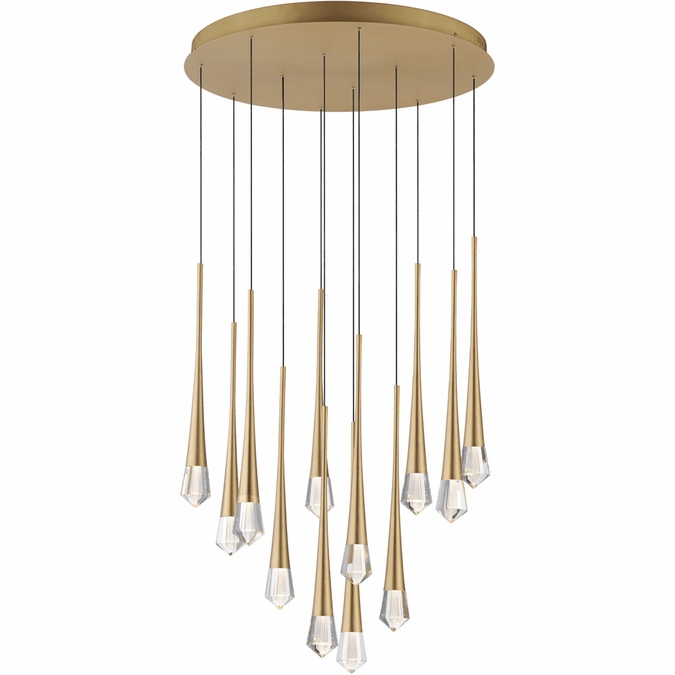 ET2 E24229-122GLD Pierce Gold LED Multi Ceiling Light Pendant - ET ...