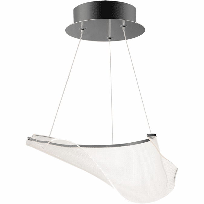 ET2 E24881-133BGM Rinkle Contemporary Brushed Gunmetal LED Drop Ceiling ...