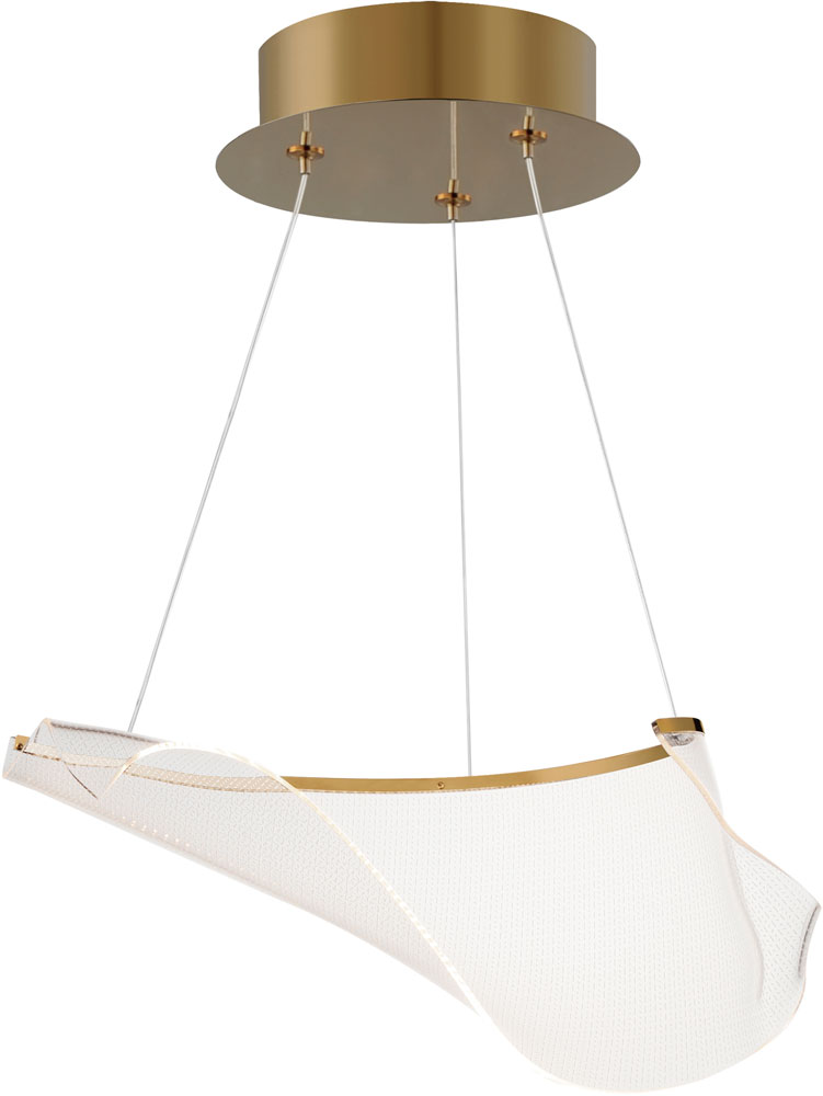ET2 E24881-133FG Rinkle Contemporary French Gold LED Hanging Pendant ...