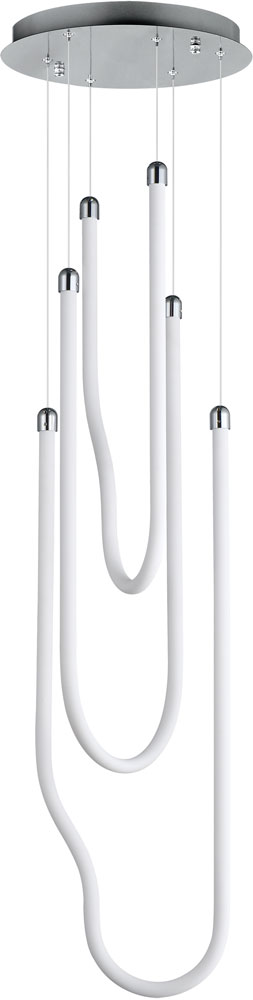 ET2 E24983-PC Soleil Contemporary Polished Chrome LED Multi Pendant Lighting - ET-E24983-PC