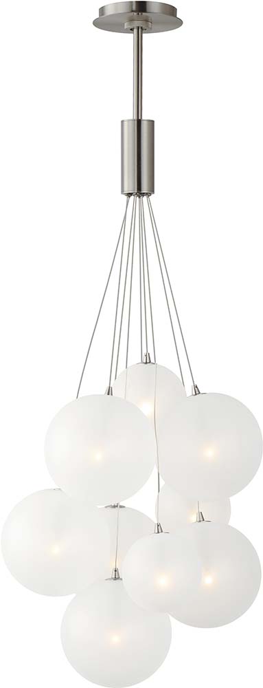 ET2 E25087-54SN Burst Contemporary Satin Nickel LED Multi Drop Lighting ...