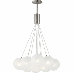 ET2 E25089-142BK Burst Contemporary Black LED Multi Pendant Light ...