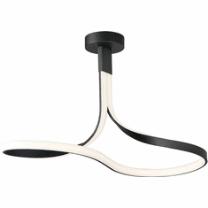 ET2 E30668-BK Serpentine Modern Black LED Kitchen Island Light Fixture - ET-E30668-BK