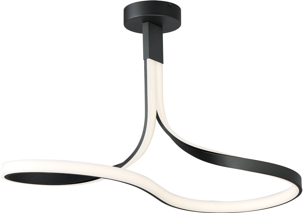 ET2 E30660-BK Serpentine Modern Black LED Ceiling Lighting Fixture - ET-E30660-BK