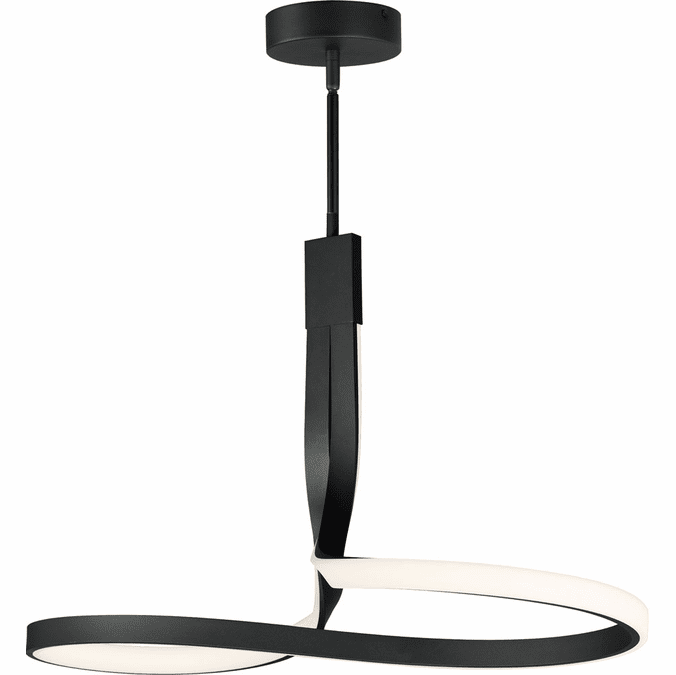 ET2 E30662-BK Serpentine Contemporary Black LED Pendant Light - ET ...