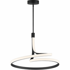 ET2 E30668-BK Serpentine Modern Black LED Kitchen Island Light Fixture - ET-E30668-BK