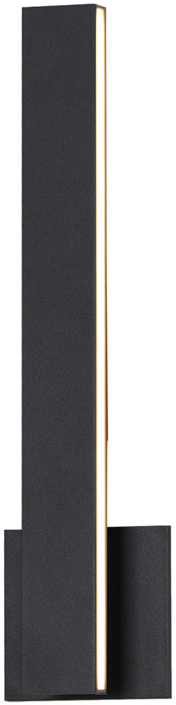 ET2 E42361-BK Alumilux Sideline Modern Black LED 18" Outdoor Wall Mounted Lamp - ET-E42361-BK