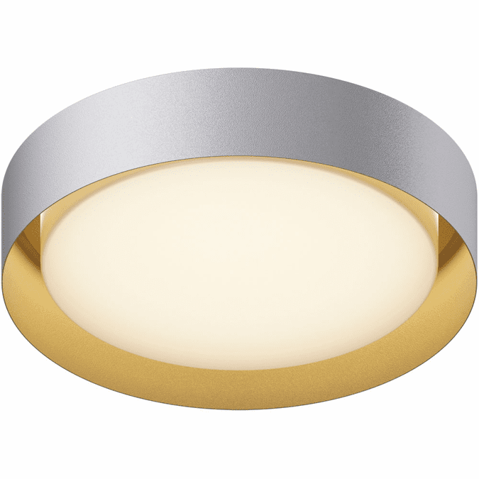 ET2 E51012-WTGLD Echo Contemporary White / Gold LED 16" Home Ceiling ...