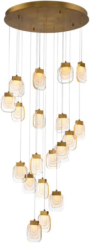 Eurofase 37192-013 Paget Modern Gold LED Multi Ceiling Pendant Light ...