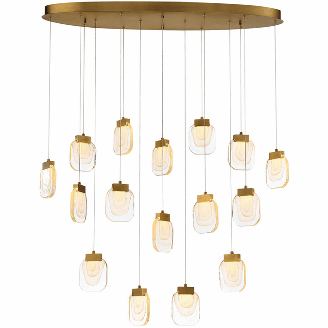 Eurofase 37194-017 Paget Modern Gold LED Multi Hanging Lamp - EUR-37194-017