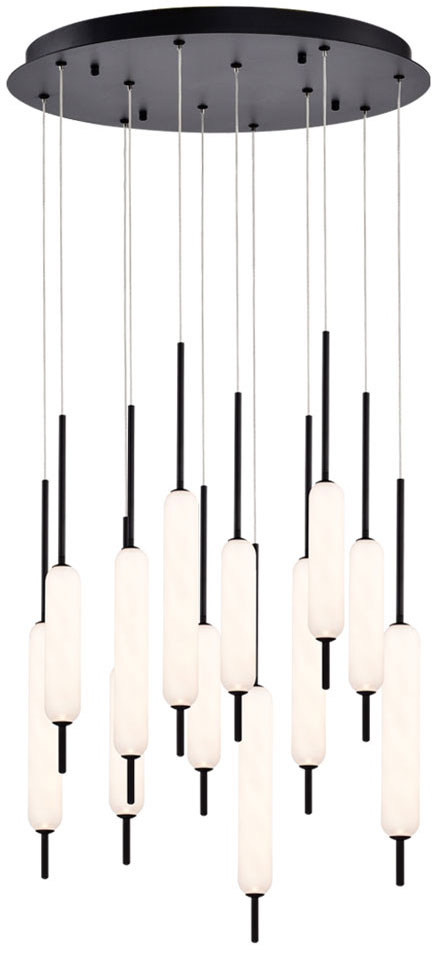 Eurofase 37235-024 Cumberland Modern Black LED Multi Pendant Light ...