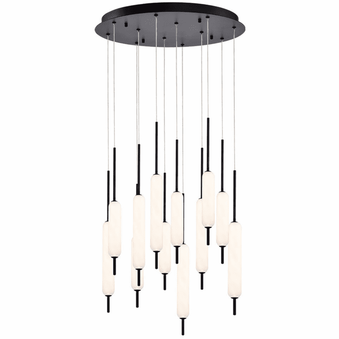 Eurofase 37235-024 Cumberland Modern Black LED Multi Pendant Light ...