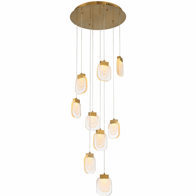 Eurofase 38043-017 Paget Contemporary Gold LED Multi Hanging Lamp - EUR ...