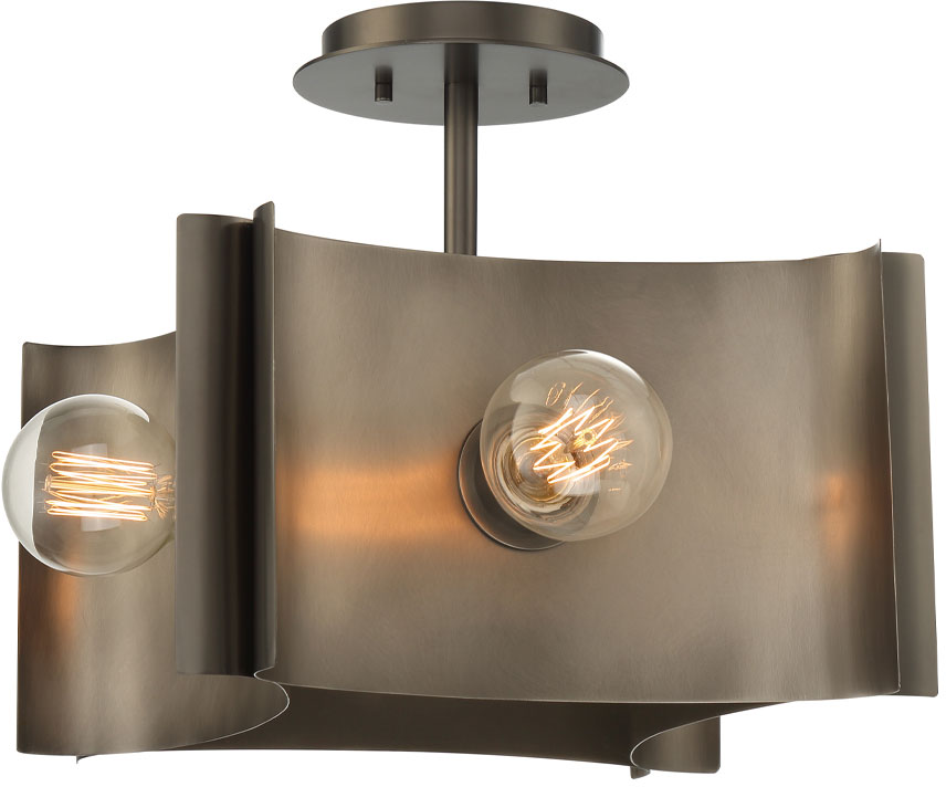 Eurofase 38154-010 Metallo Contemporary Vintage Nickel Flush Mount ...