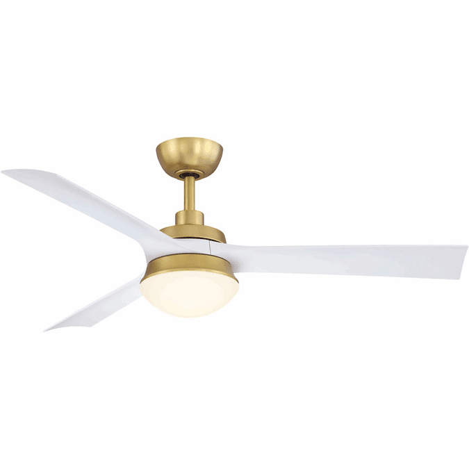 Fanimation FP6807BSMW Barlow Modern Brushed Satin Brass LED 52" Home Ceiling Fan - FAN-FP6807BSMW