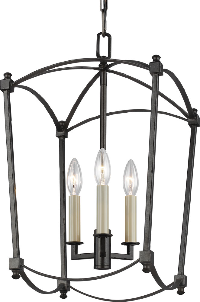 Visual Comfort Studio F3321-3SMS Thayer Smith Steel 12" Foyer Light ...