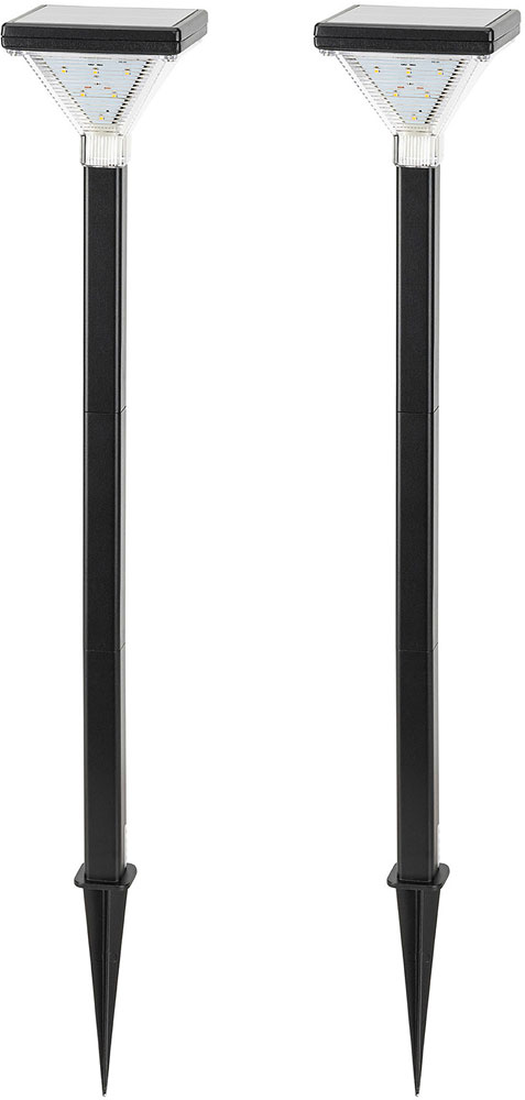 Gama Sonic Luxor LED Modern Solar Exterior Landscape Lighting Black ...