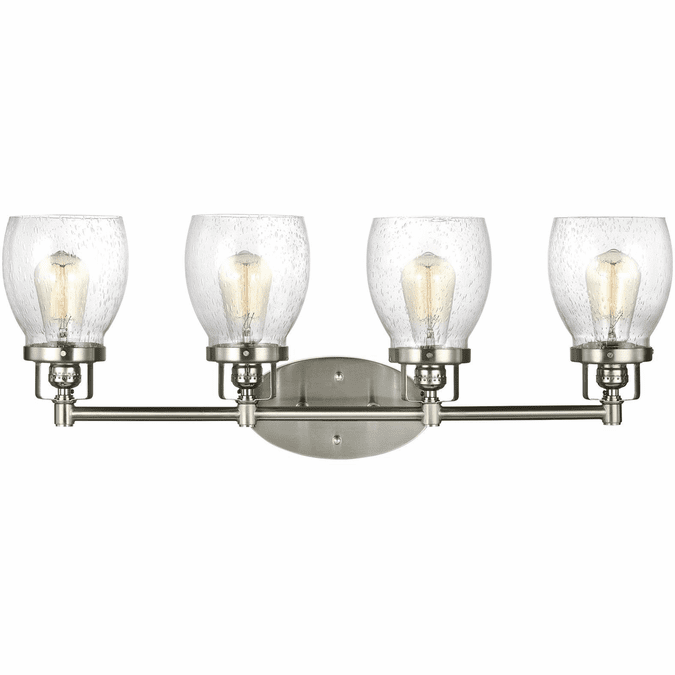 Generation Lighting 4414504-962 Belton Modern Brushed Nickel 4-Light Bathroom Light Fixture ...