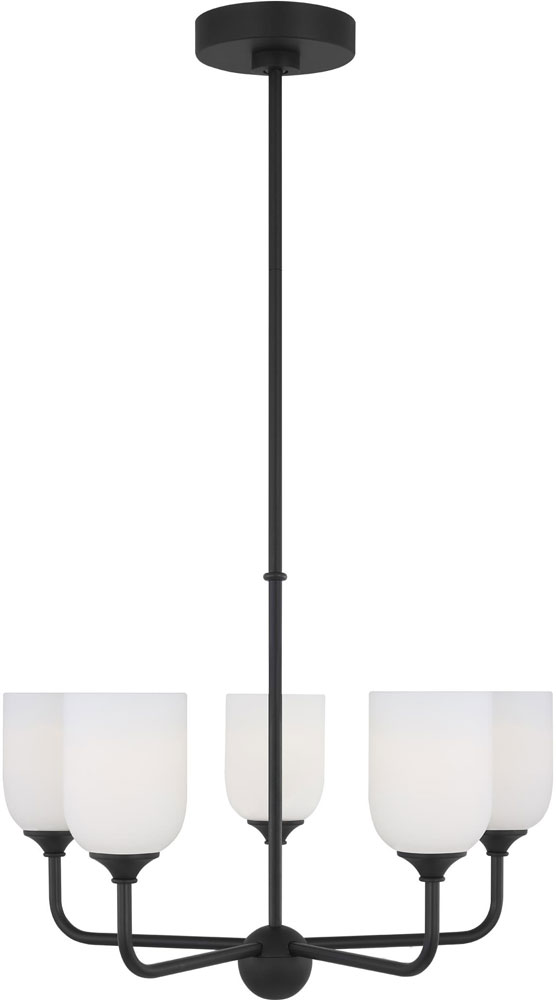 Generation Lighting GLC1085MBK Emile Modern Midnight Black Mini ...