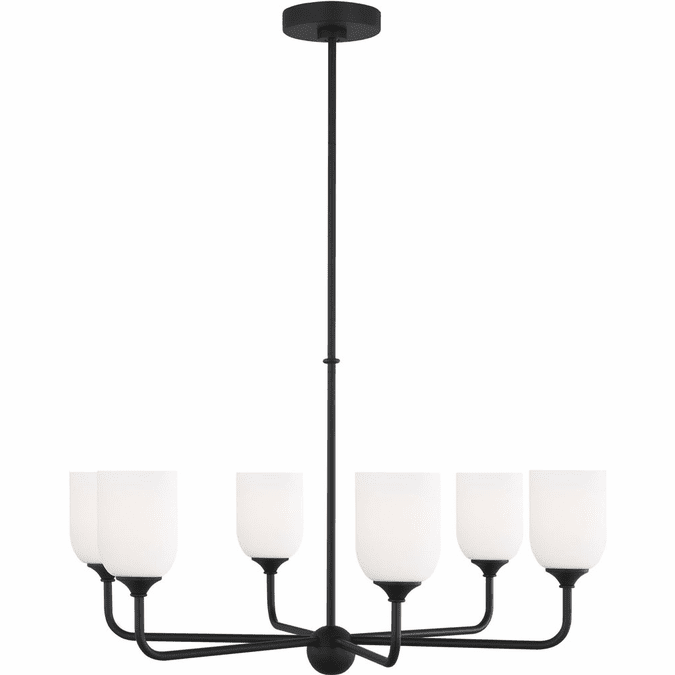 Generation Lighting GLC1096MBK Emile Contemporary Midnight Black ...