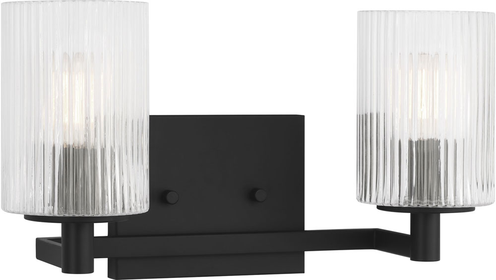 Generation Lighting GLV1042MBK Lando Contemporary Midnight Black 2 ...