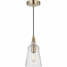Generation Lighting P1449MBK Loras Modern Midnight Black Mini Hanging Lamp - GEN-P1449MBK